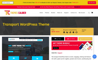 Logistics Transport Pro WordPress Theme - ThemeDetect.com